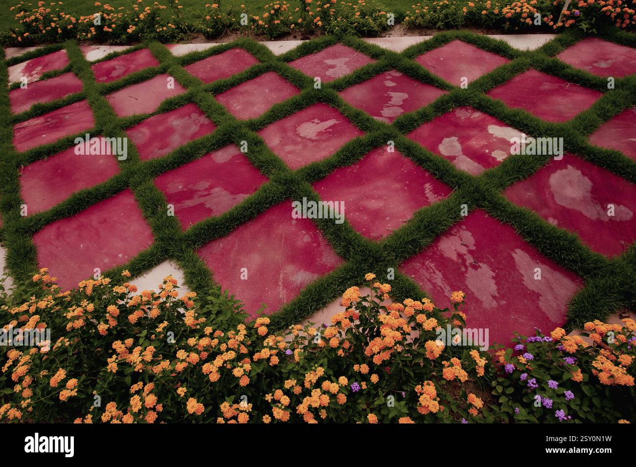 Diamond shape grass Dalhousie Square Kolkata India Asia Stock Photo - Alamy