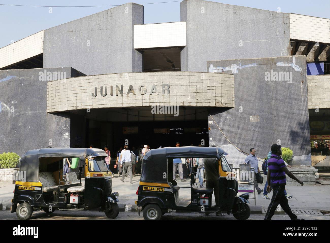 Juinagar railway station, Navi Mumbai, maharashtra, India, Asia Stock ...