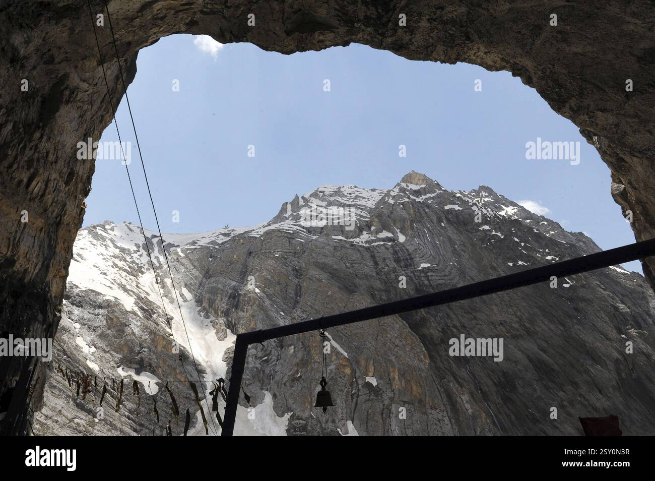 Holy cave amarnath yatra, Jammu Kashmir, India, Asia Stock Photo - Alamy