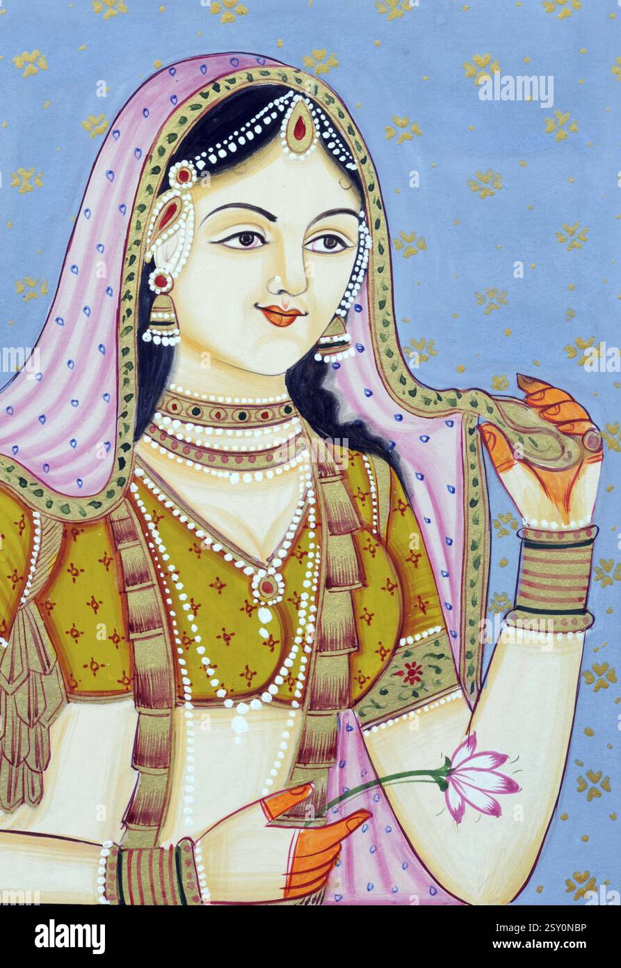 Miniature painting of jodha bai Stock Photo - Alamy