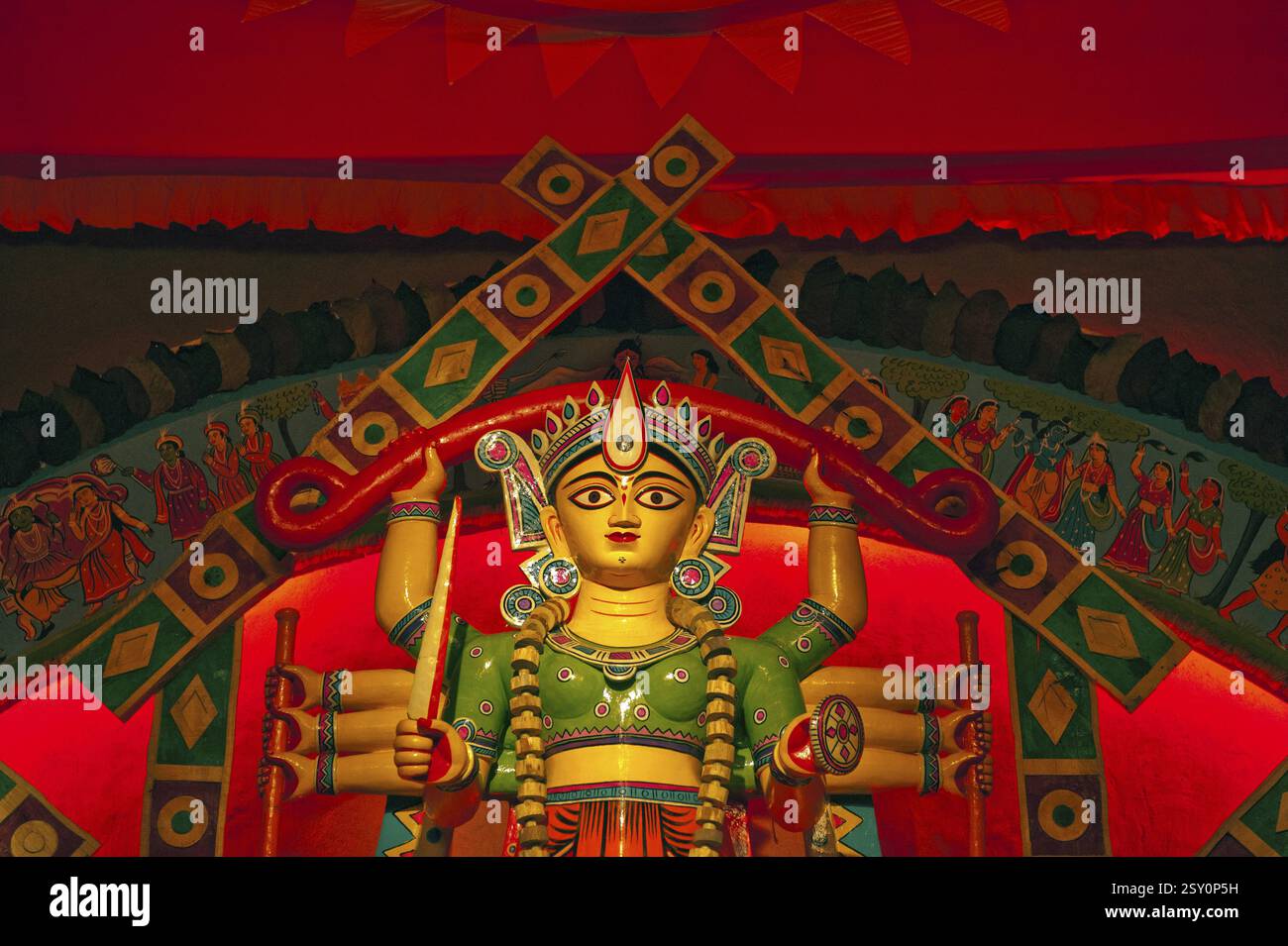 Statue of goddess durga at kolkata, Calcutta, India, Asia Stock Photo ...