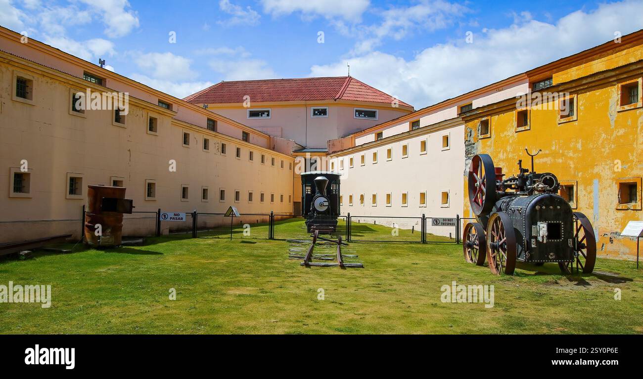 Heritage steam train locomotive in the courtyard of the Maritime Museum ...