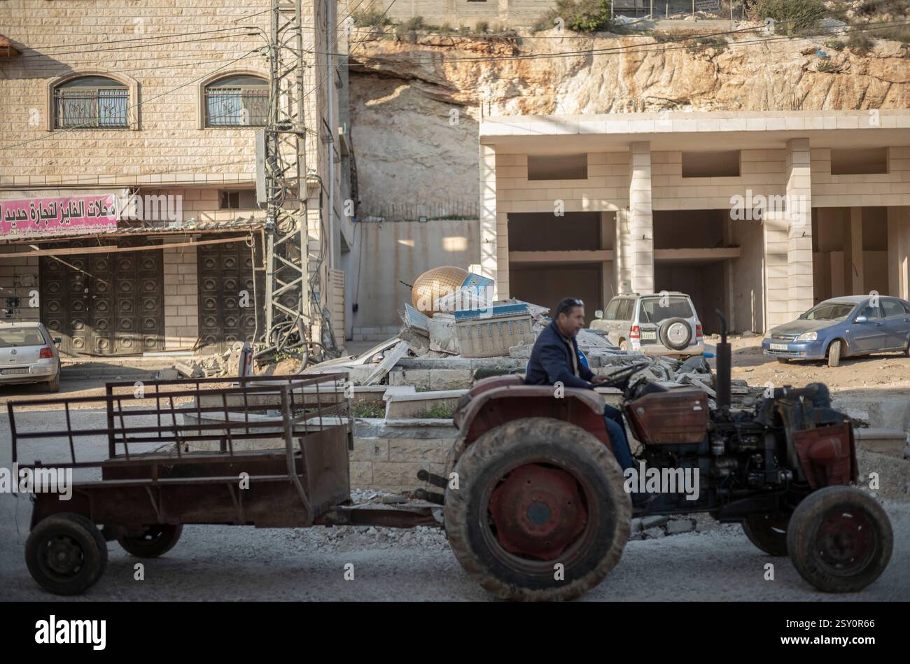 Qabatiya, Palestinian Territories. 26th Feb, 2025. A view of a broken ...