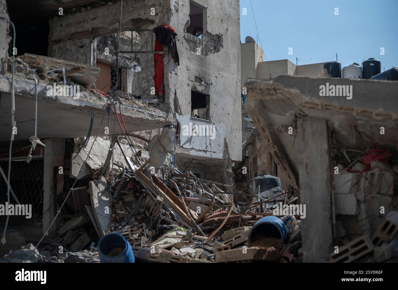 Qabatiya, Palestinian Territories. 26th Feb, 2025. A view of destroyed ...