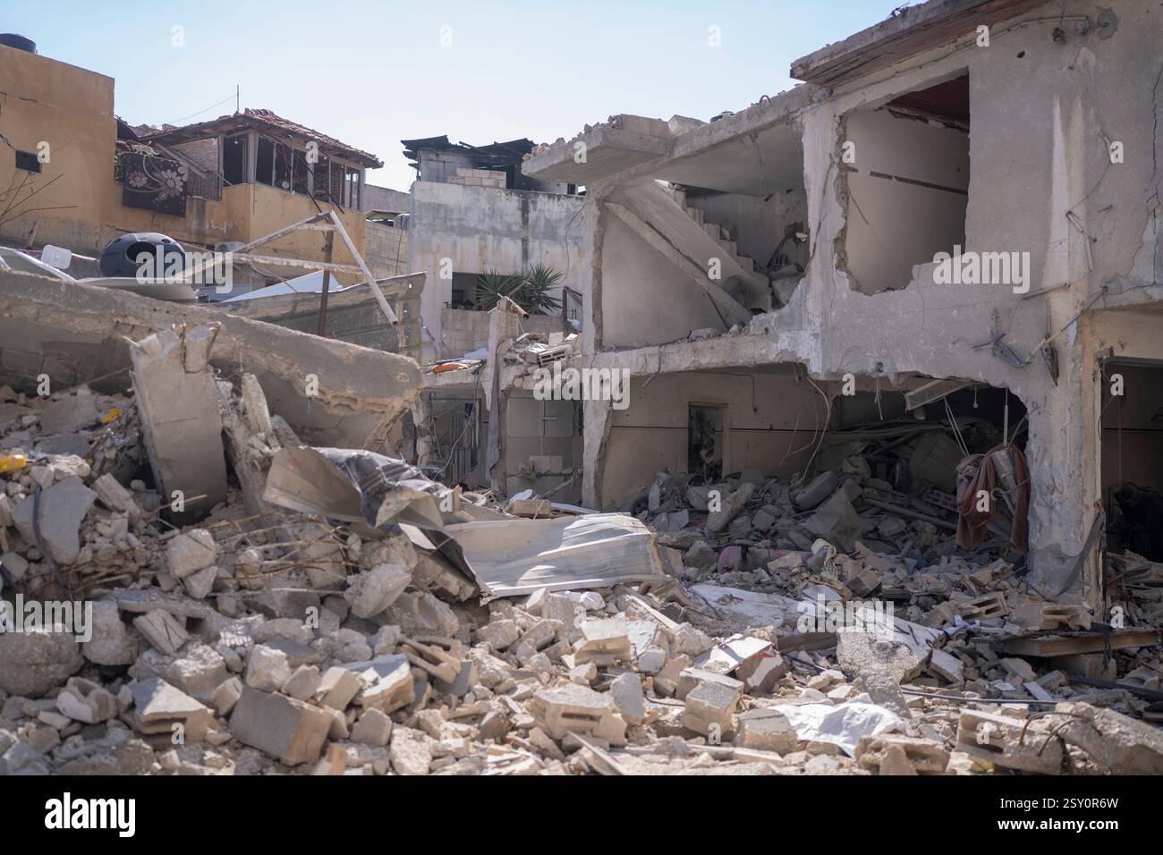 Qabatiya, Palestinian Territories. 26th Feb, 2025. A view of destroyed ...