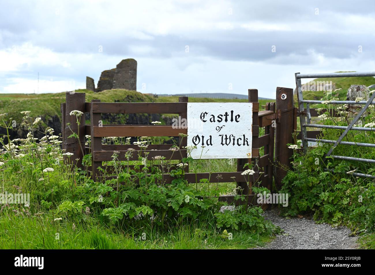 Ruins of Old Wick Castle Scotland Stock Photo - Alamy