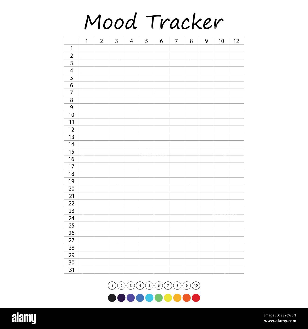 Mood tracker in pixels. Calendar munthly, yearly, weekly, dayly ...