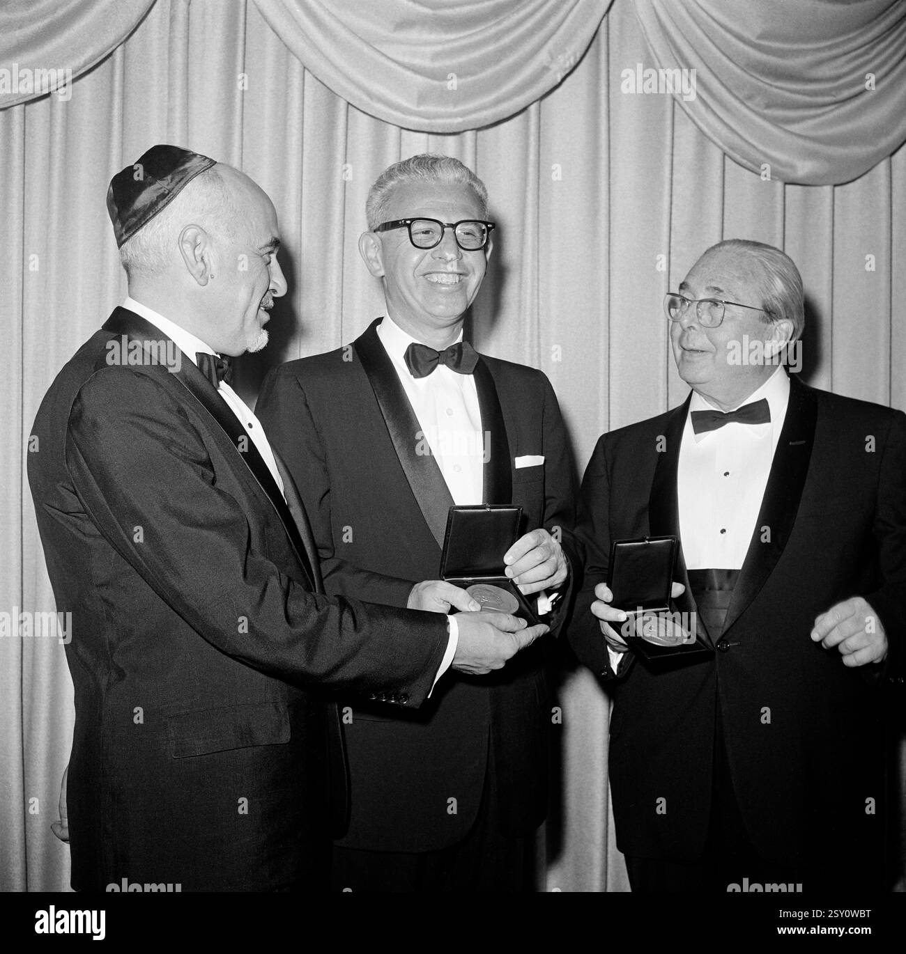 Samuel Belkin, left, President of Yeshiva University presents Albert ...