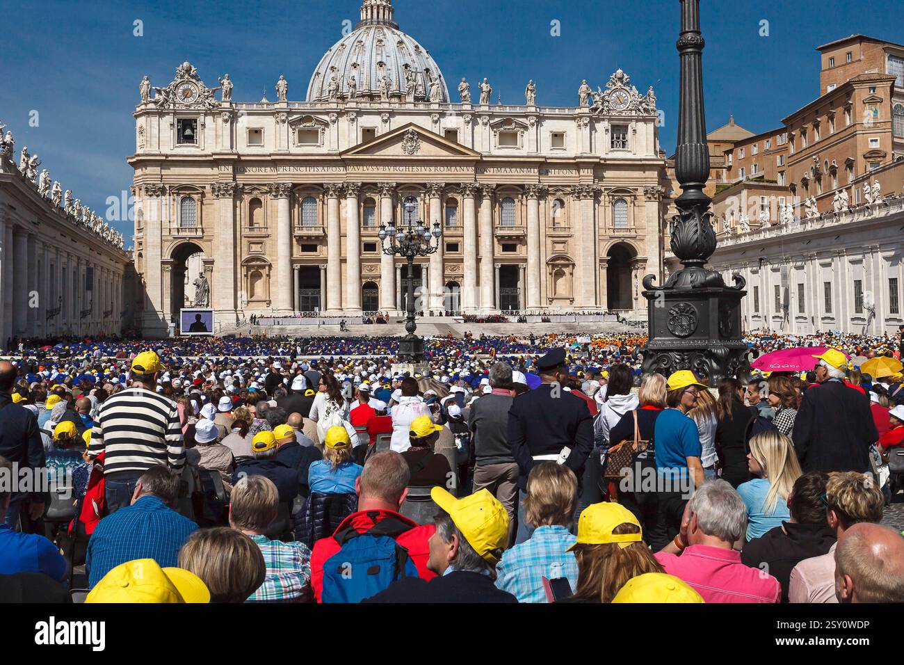 Crowd in St. Peter s Square Vatican City - April 30, 2016: Crowd in St ...