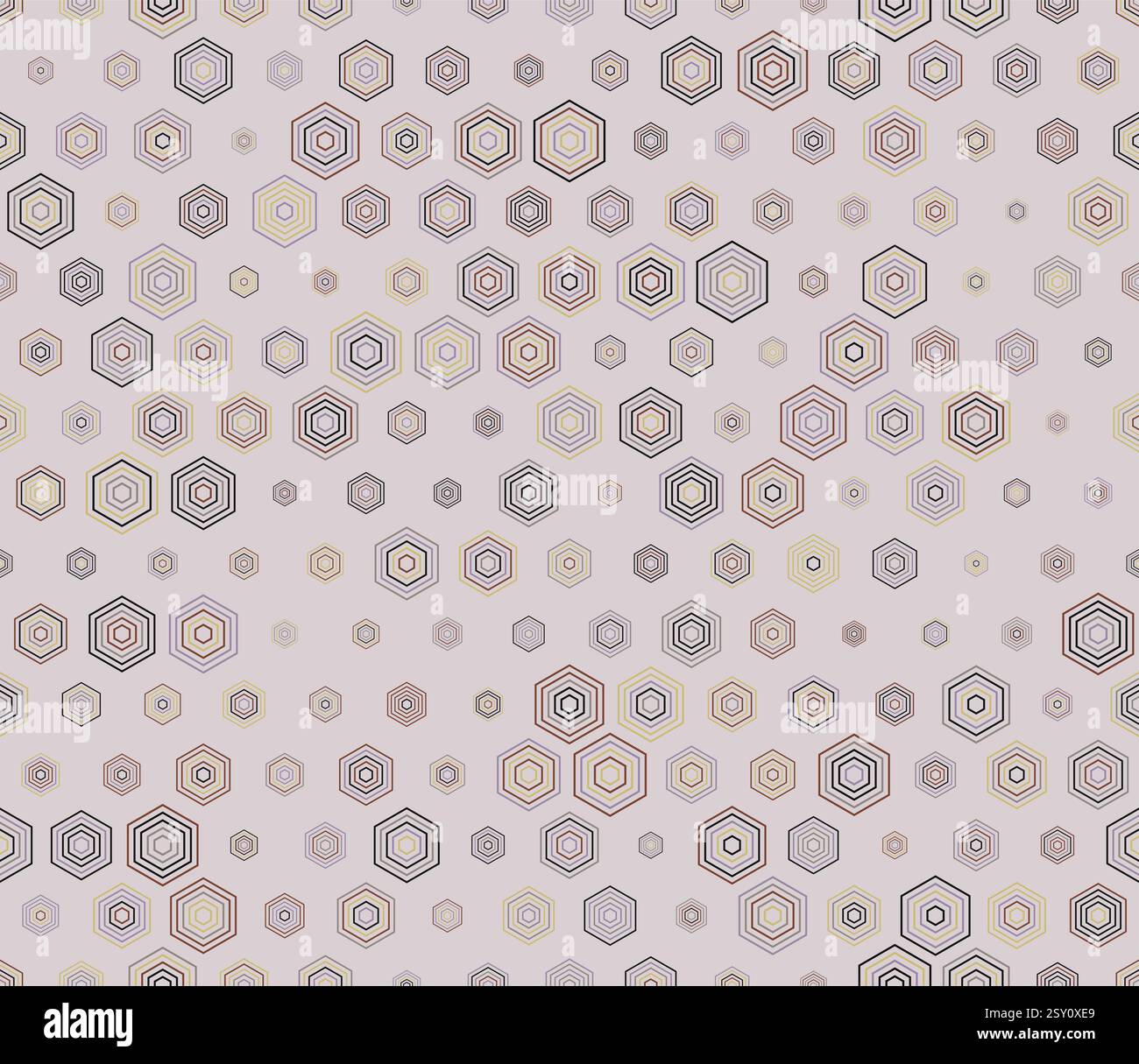 Minimal geometric background. Multicolored geometric elements of varied size. Hexagon stacked ...