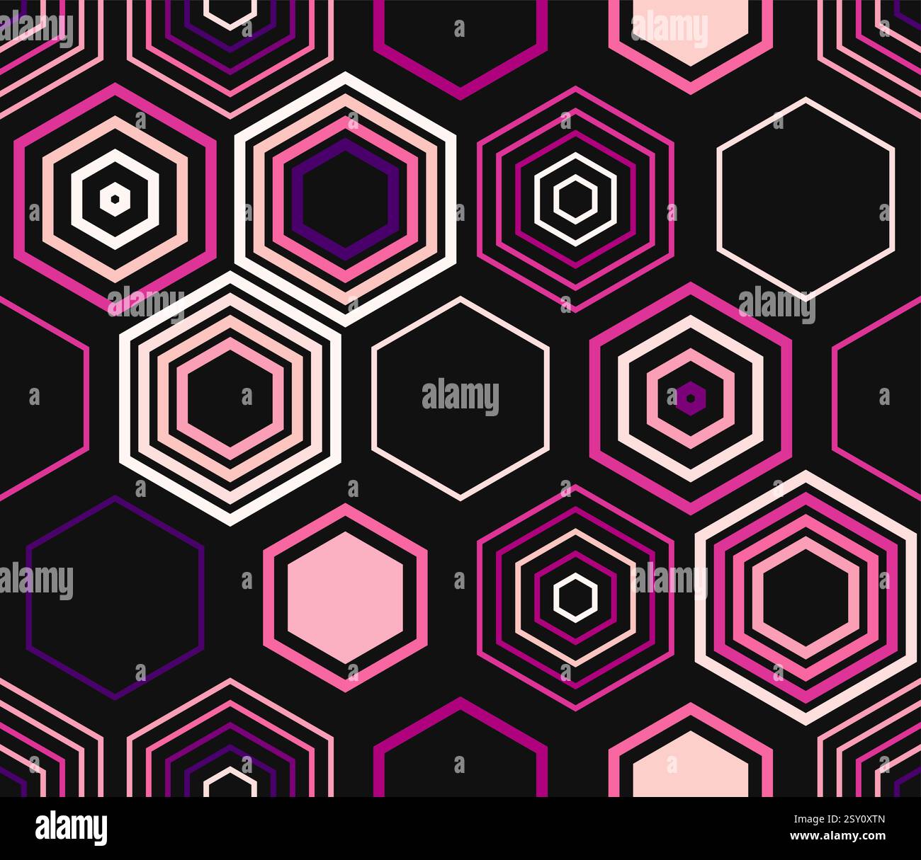 Honeycomb hexagons background. Geometric elements of varied style and color. Large hexagons ...