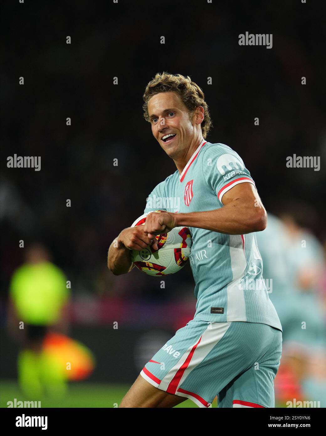 Barcelona, Spain. 26th Feb, 2025. Marcos Llorente of Atletico de Madrid ...
