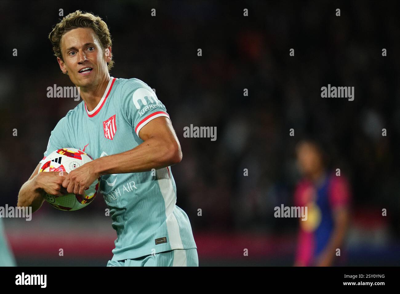Barcelona, Spain. 26th Feb, 2025. Marcos Llorente of Atletico de Madrid ...