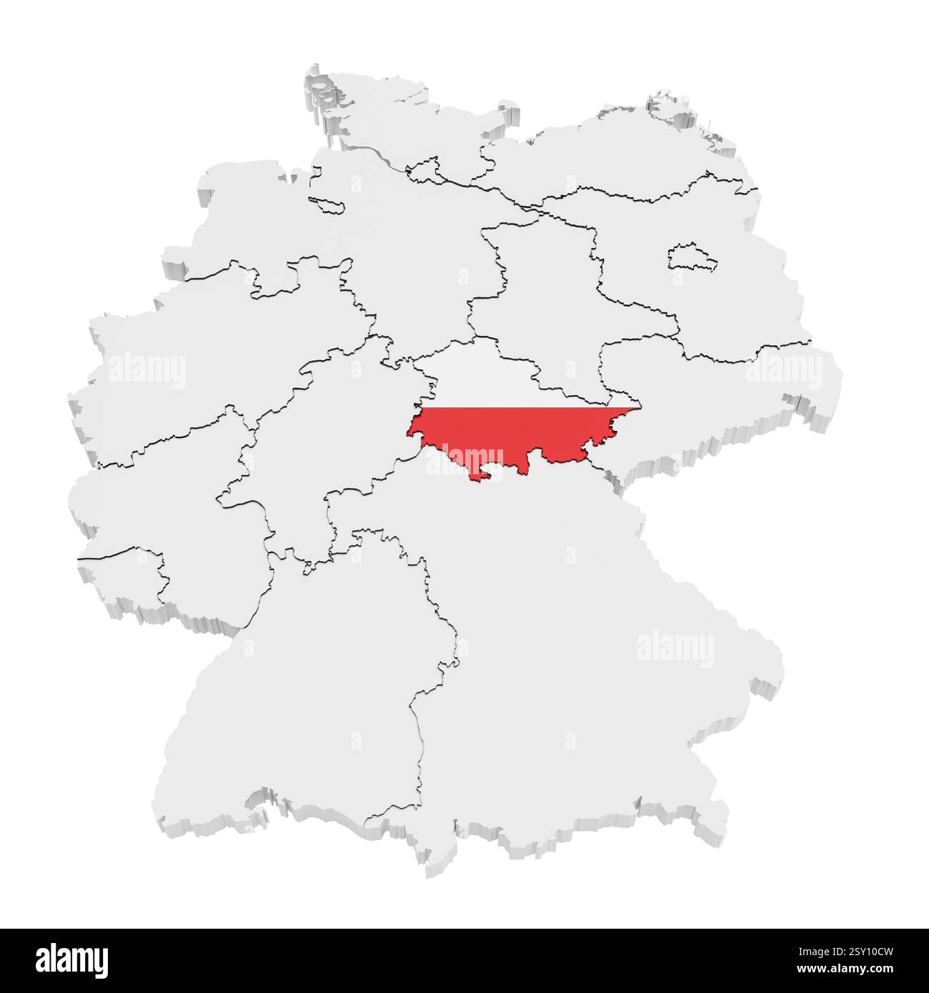 Germany and all its states. The state Thuringia (Thüringen) highlighted ...