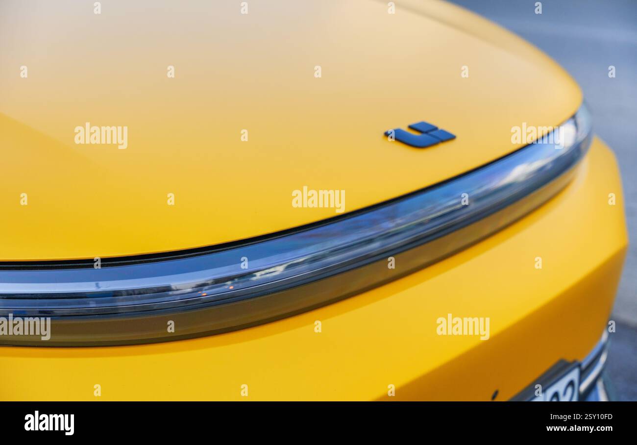 Almaty, Kazakhstan - February 21, 2025: Front headlight of the Li Auto ...