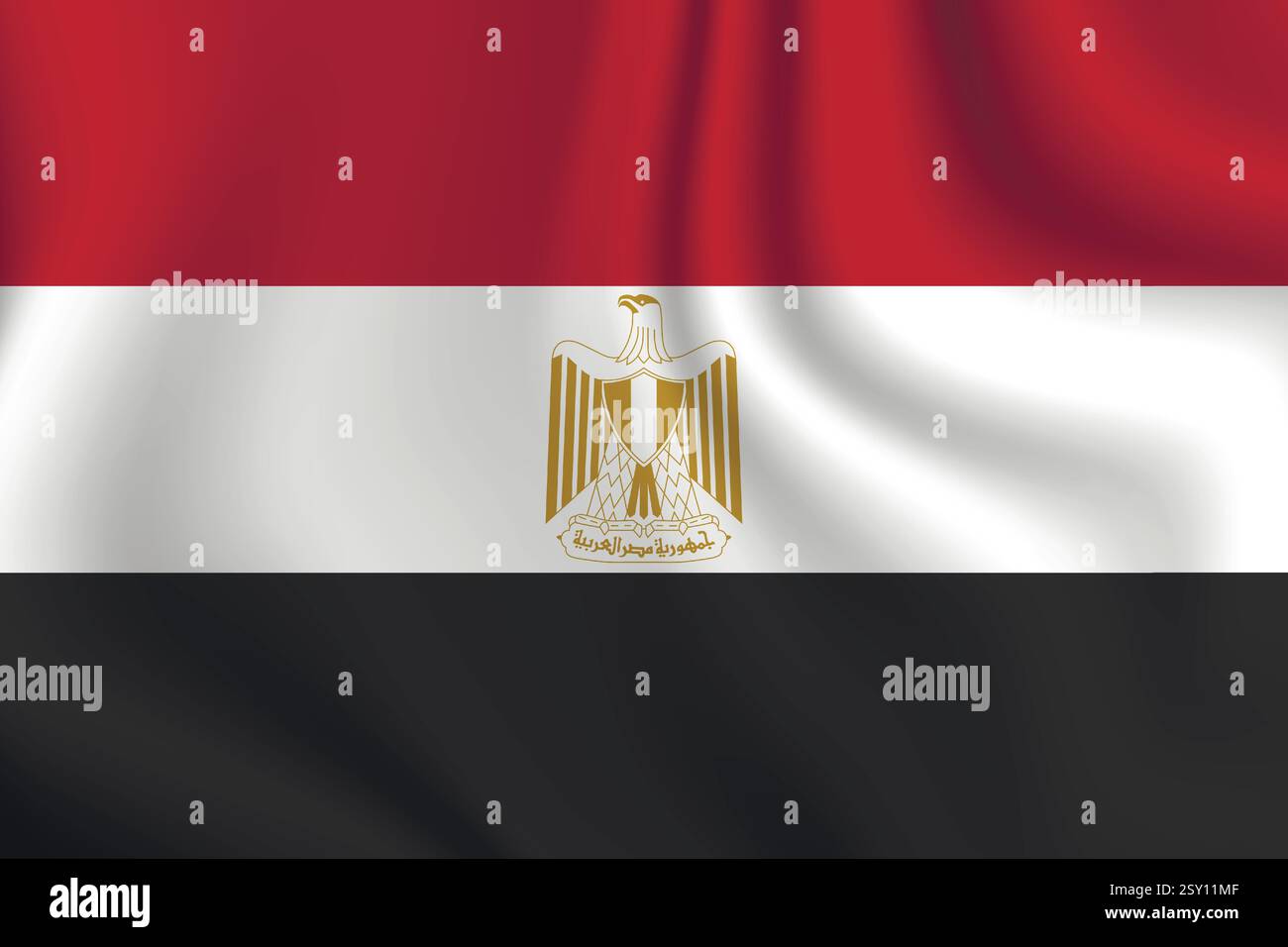 Flag of Egypt. Egyptian national symbol in official colors. Template ...