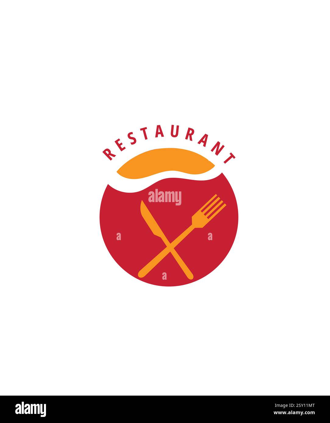 emblem restaurant logo with fork and knife, emblem red restaurant logo ...