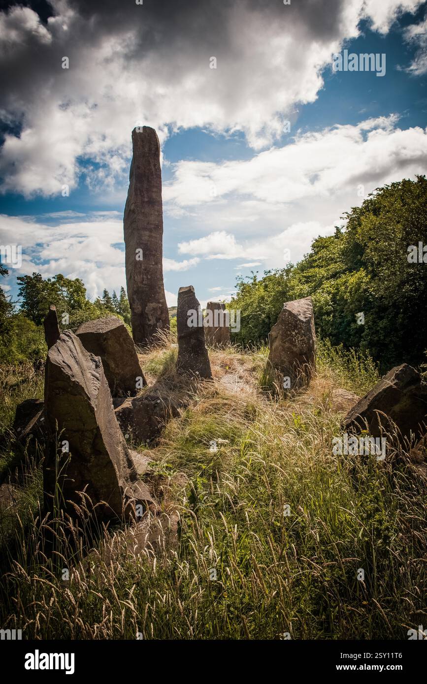 Charles Jencks, A Stone's Progress, Kirknewton, Scotland Stock Photo ...