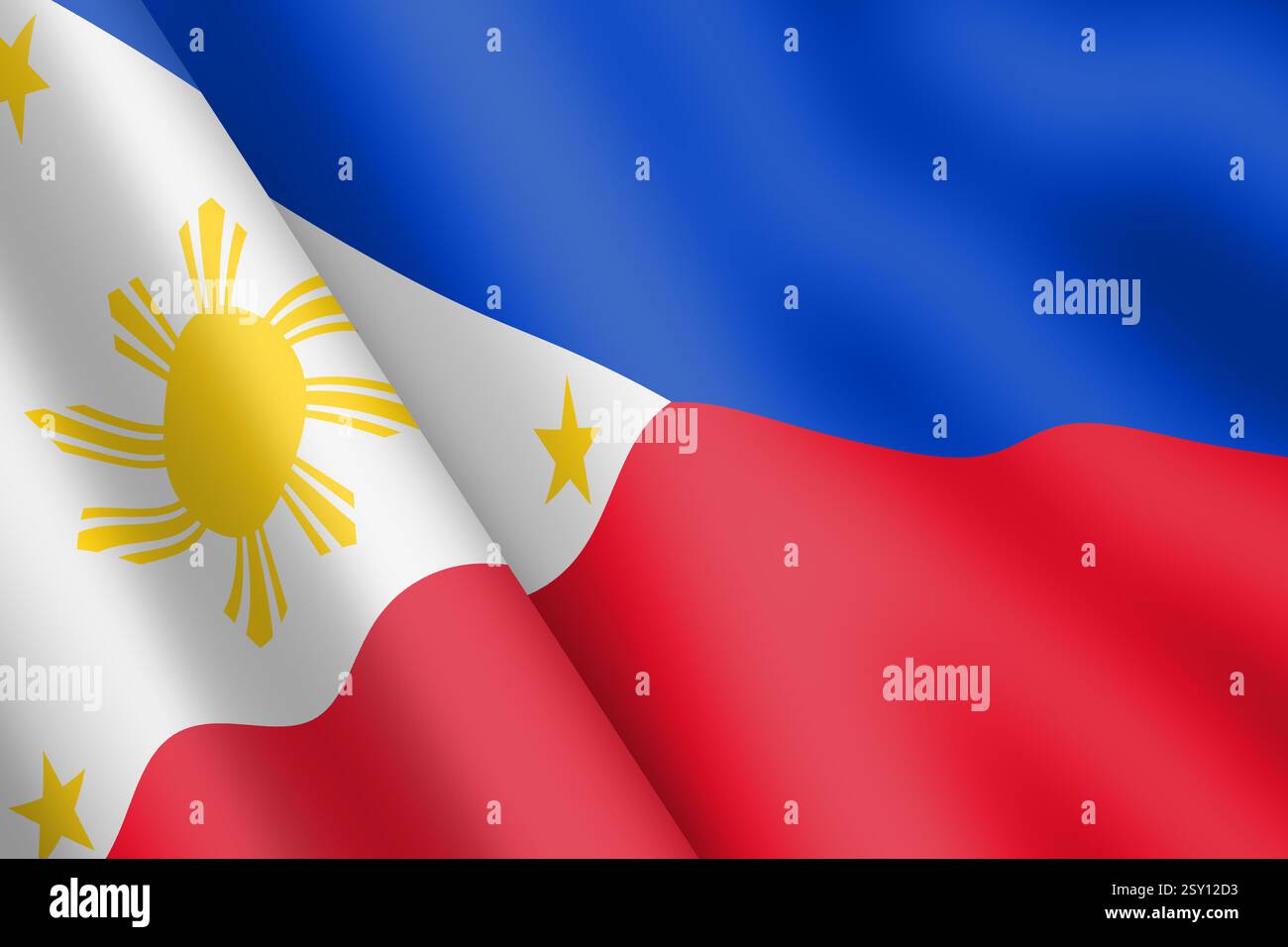 Philippines waving flag 3d illustration Stock Photo - Alamy