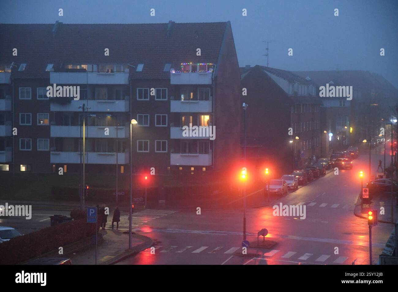 Copenhagen/ Denmark/26 february 2025/ Danish weather rain fall an fog ...