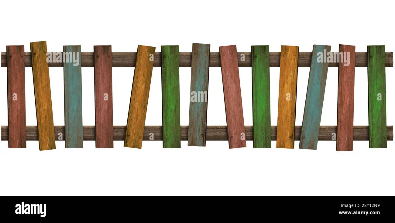 Fence old, weathered barrier made of wooden planks Stock Photo - Alamy
