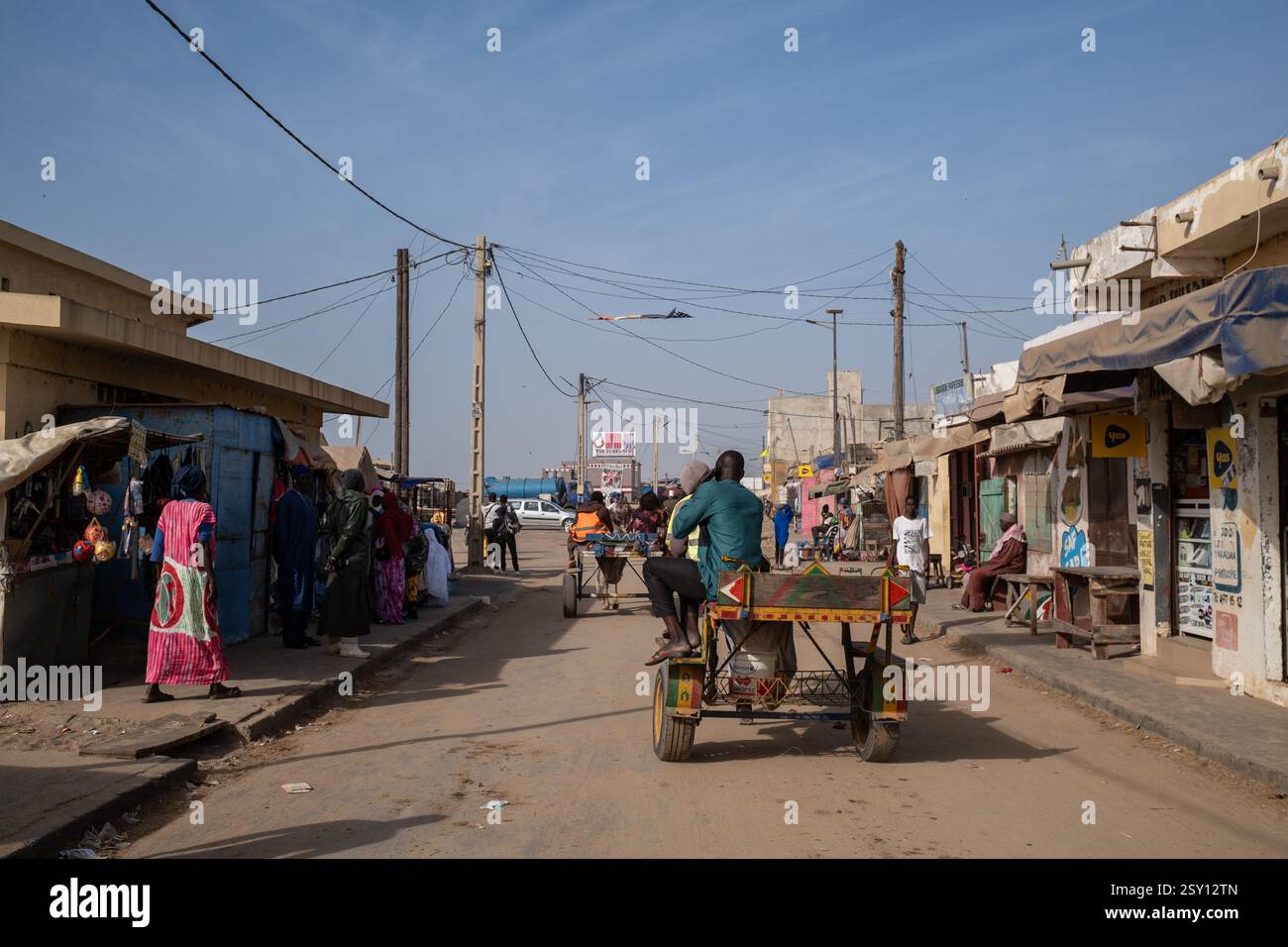 Cayar, Senegal. 08th Feb, 2025. Street in the city center of Cayar, in ...