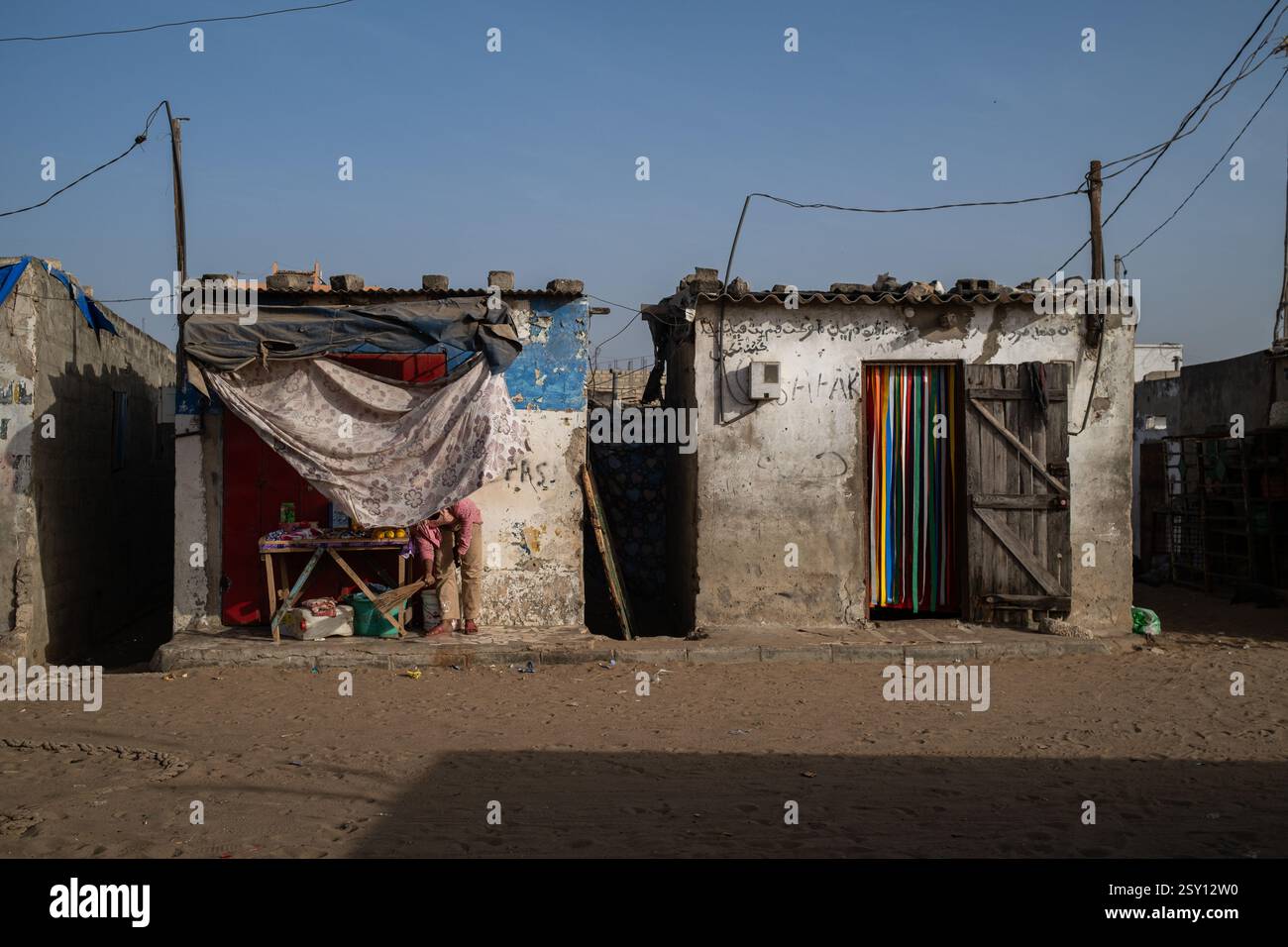 Cayar, Senegal. 08th Feb, 2025. Street in the city center of Cayar, in ...