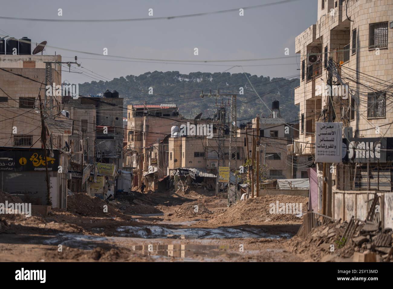 Jenin, Palestinian Territories. 26th Feb, 2025. A view of destroyed ...