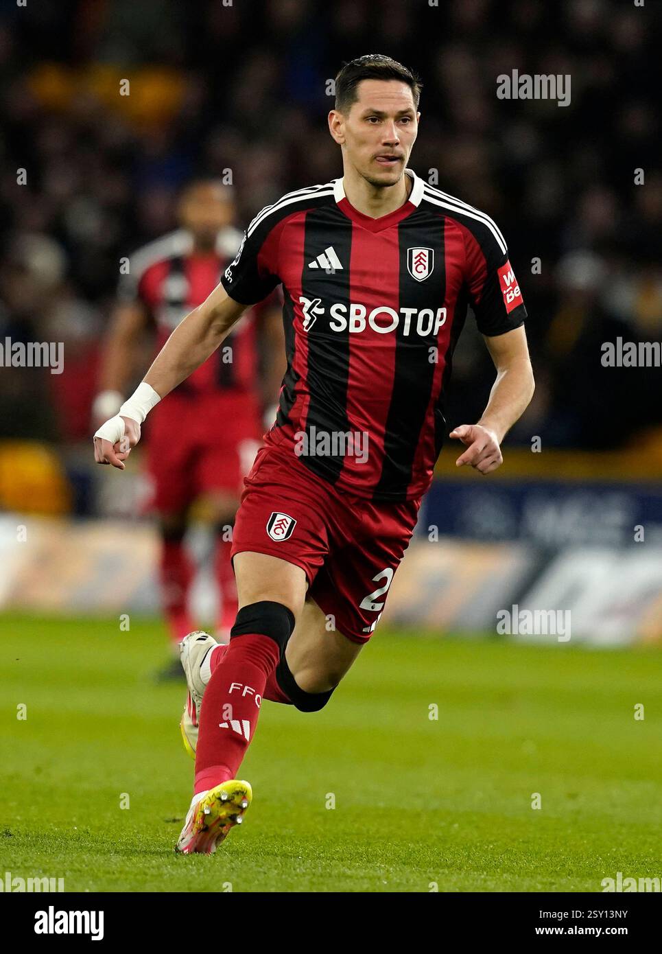 Wolverhampton, England, 25th February 2025. Sasa Lukic of Fulham during ...