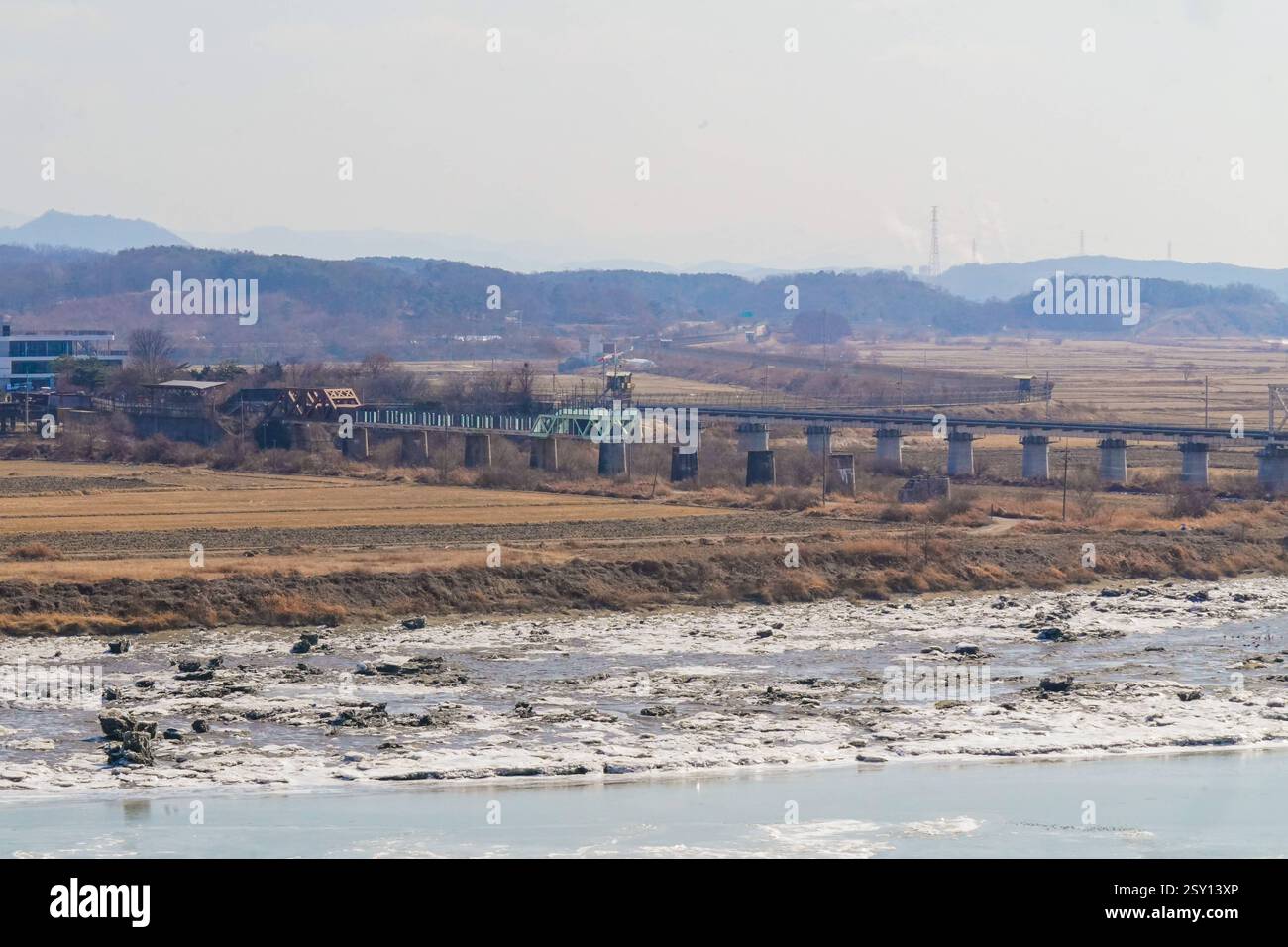 Paju, Südkorea, Asien, Brücke der Wiedervereinigung, DMZ, Grenze zu ...