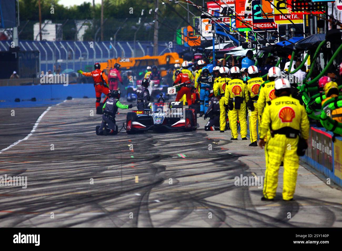 Milwaukee Wisconsin - September 1, 2024: Pietro Fittipaldi INDYCAR Hy ...