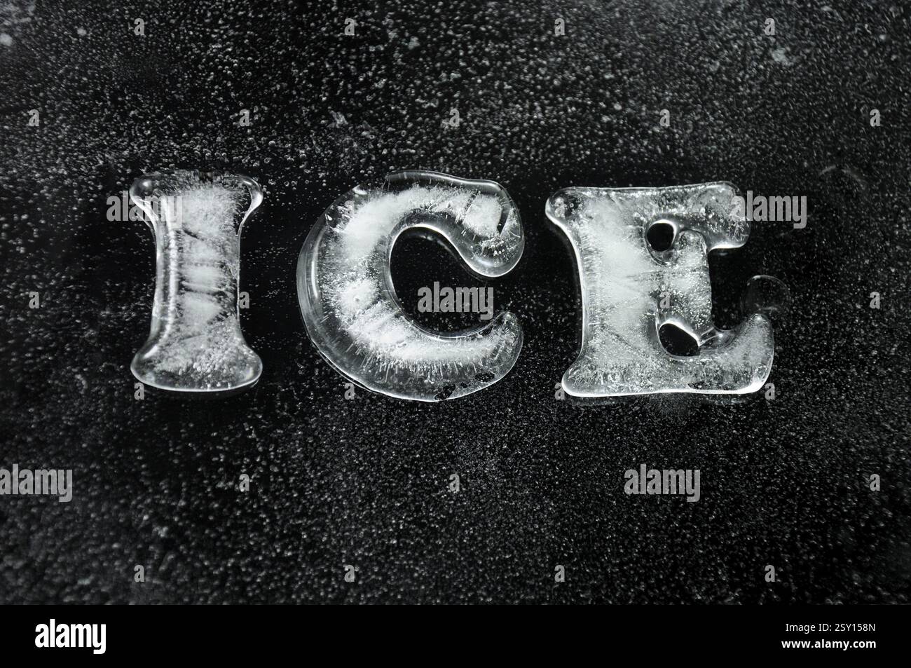The word ice in ice letters India Asia Stock Photo - Alamy