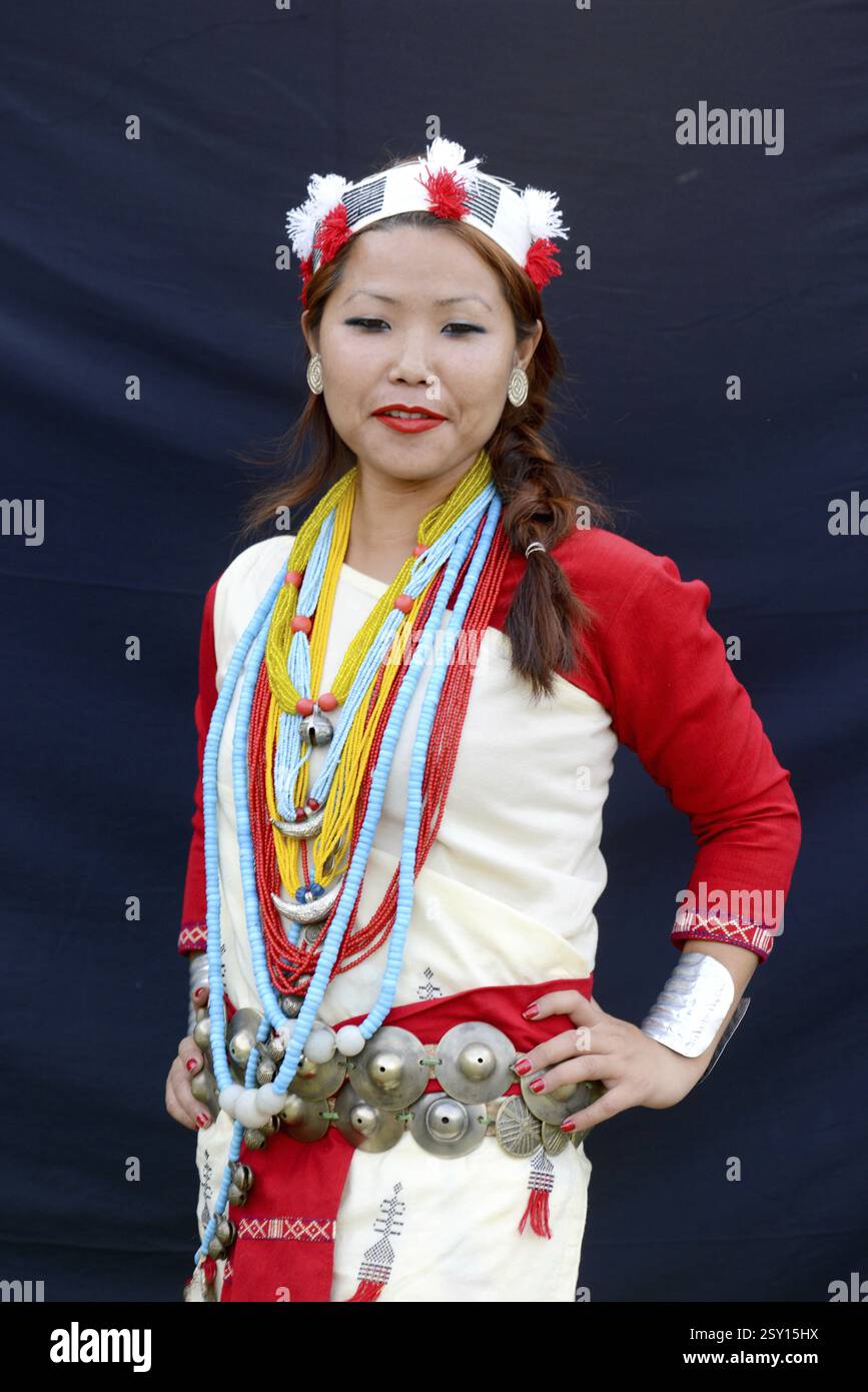 Nyishi tribe woman, arunachal pradesh, india, asia, mr#786 Stock Photo ...