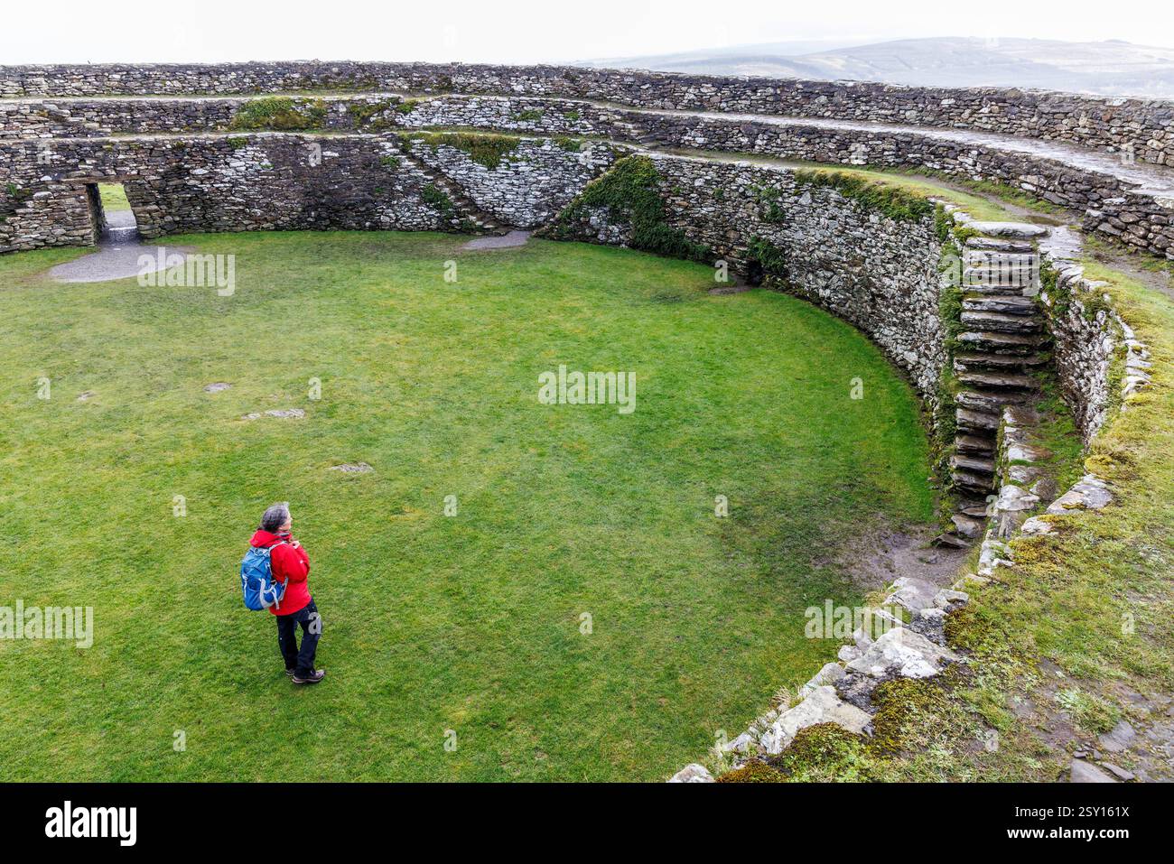 The Grianan of Aileach, Grianan Aligh, stone fort on Greenan Mountain ...