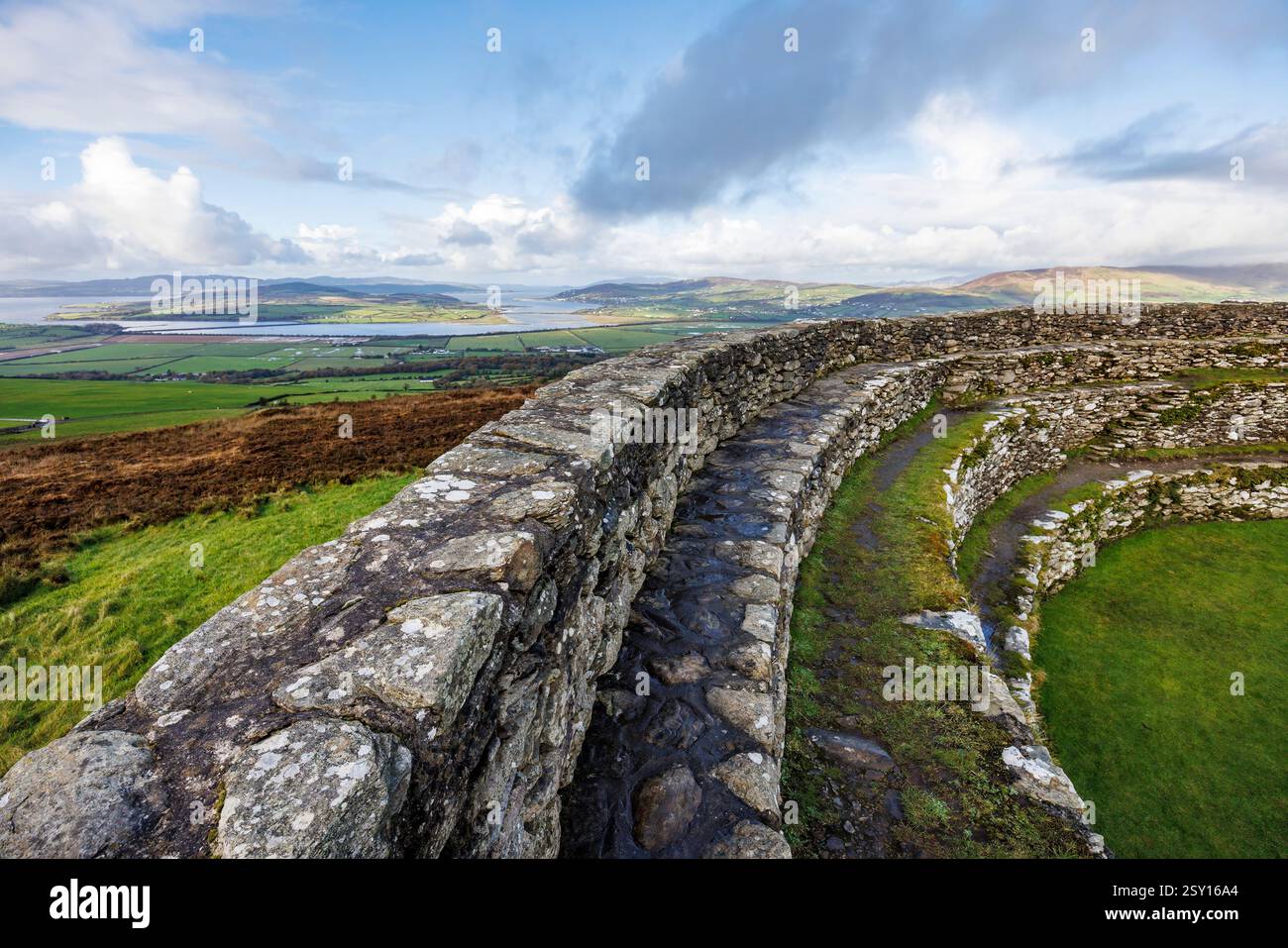 The Grianan of Aileach, Grianan Aligh, stone fort on Greenan Mountain ...