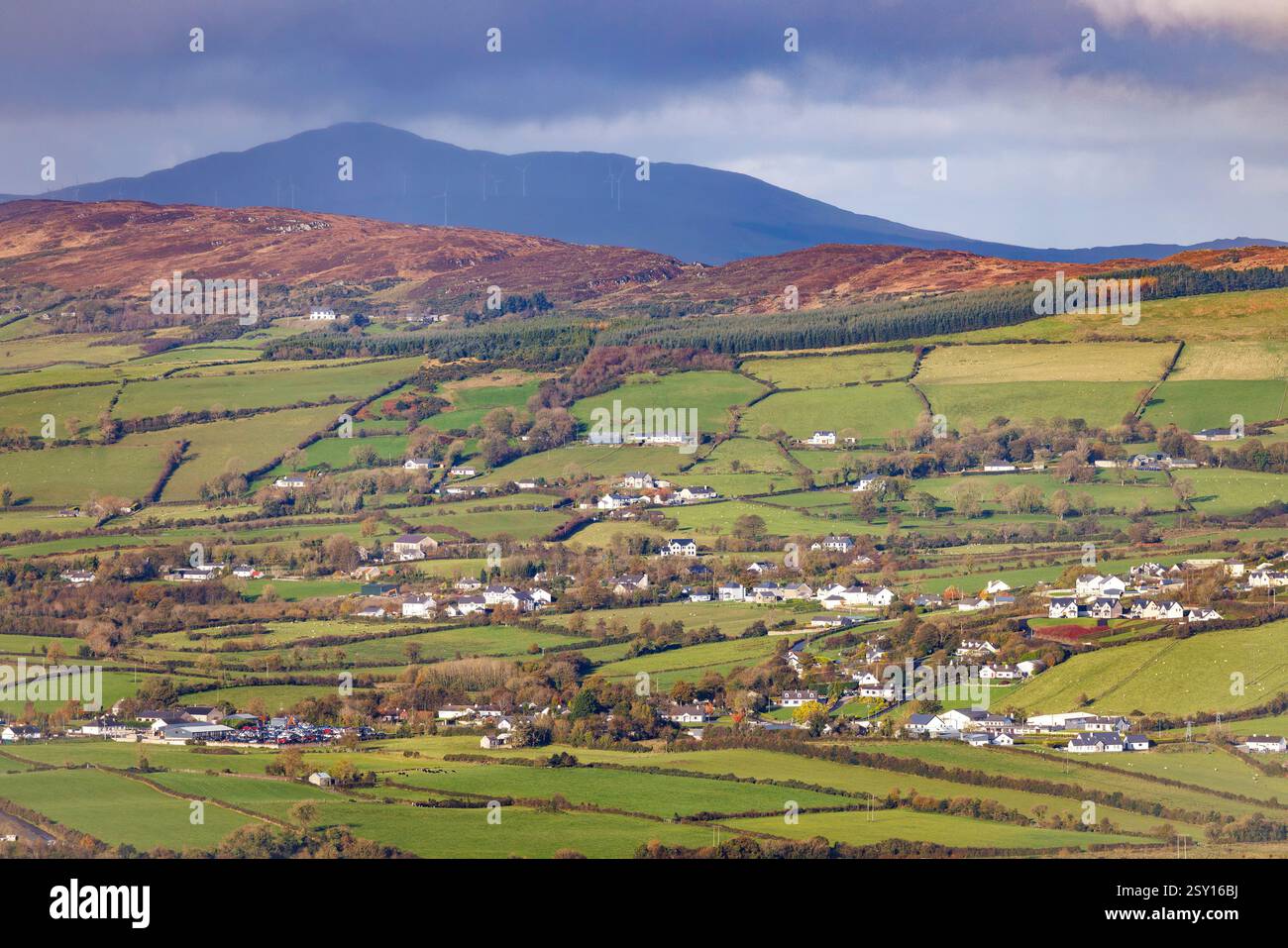 Looking towards the mountains of the Inishowen peninsula from the ...