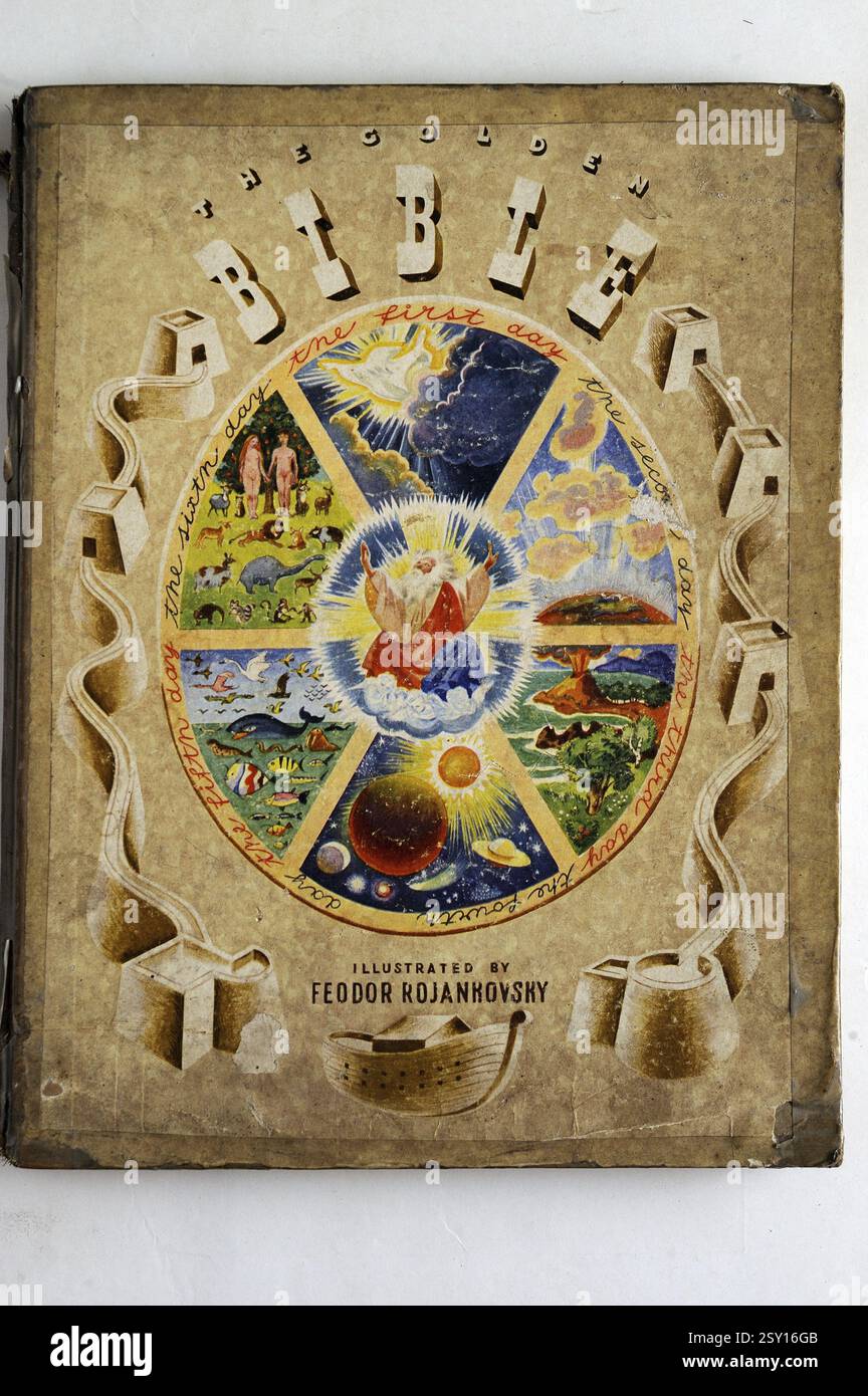 Golden bible 1946, india, asia Stock Photo - Alamy