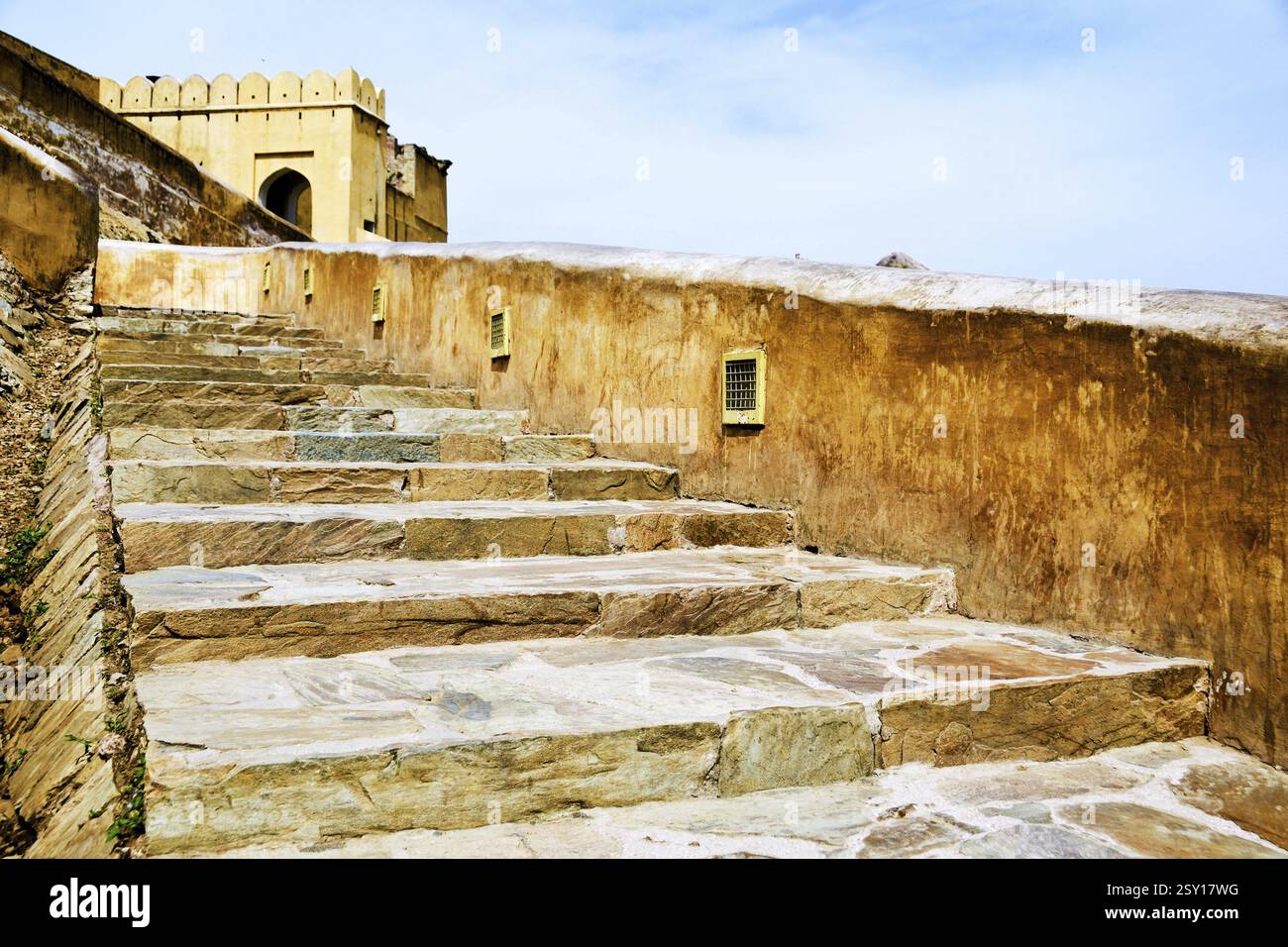 Amer fort stairs, jaipur, rajasthan, india, asia Stock Photo - Alamy