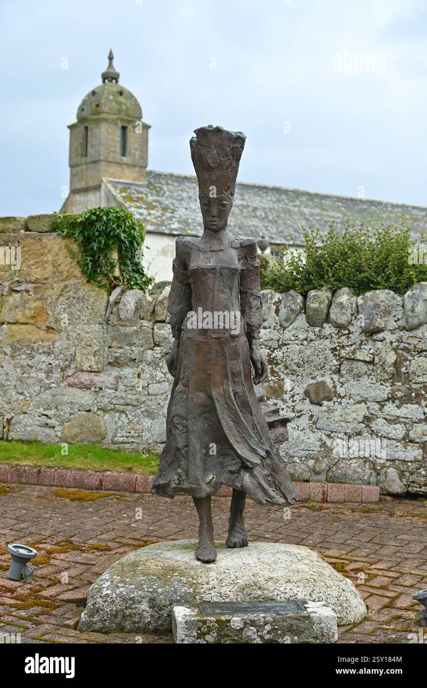 Statue of Pictish queen at Tarbat discovery centre Scotland Stock Photo ...