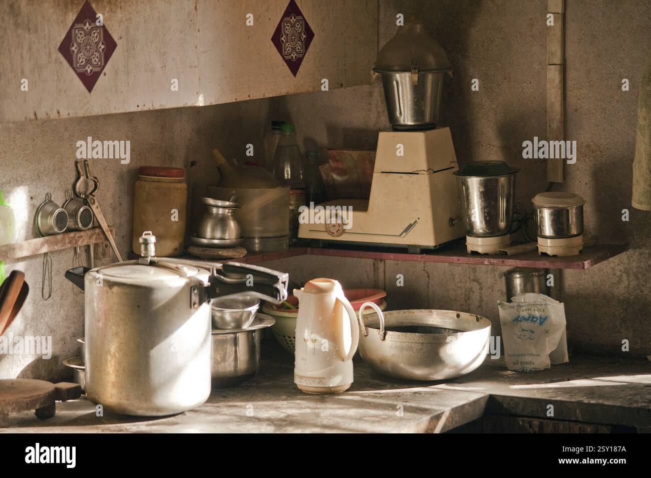 Kitchen of house at lanja village ratnagiri Maharashtra India Asia ...