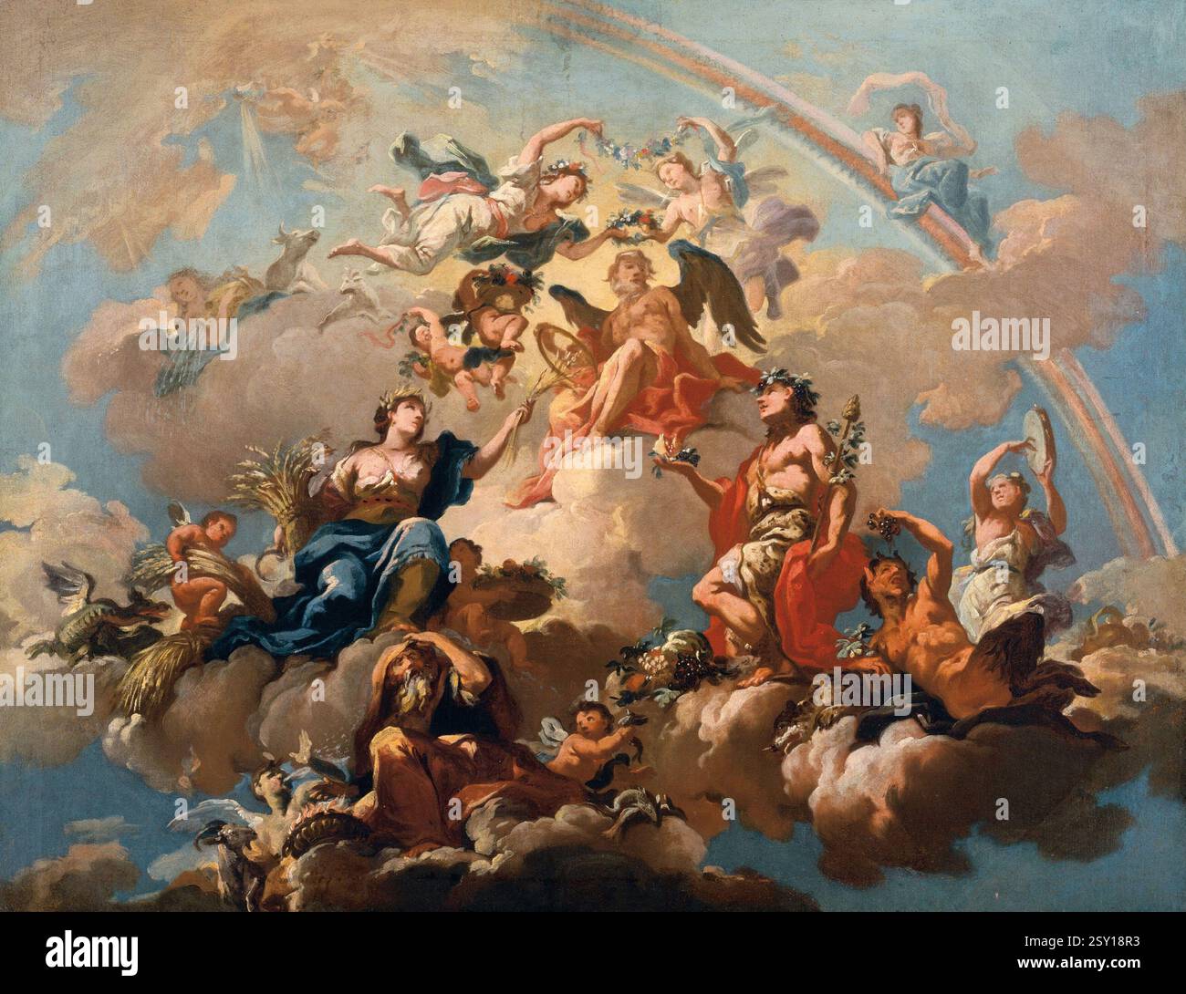 The Four Seasons favouring Chronos - Bartolomeo Altomonte 1737 ...