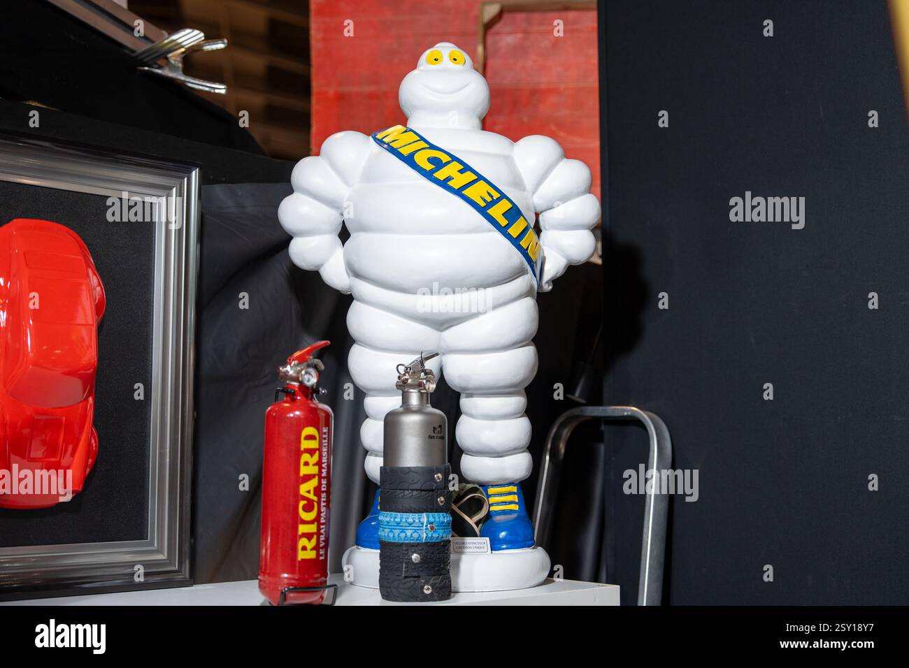 Iconic character stands proudly among collectibles at an art exhibit ...
