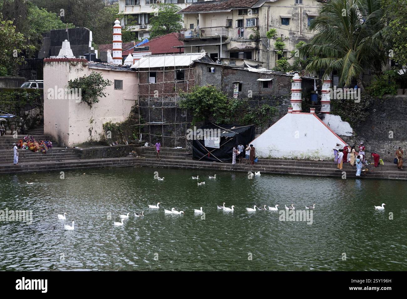Banganga Tank Walkeshwar temple Mumbai Maharashtra India Asia Aug 2012 ...