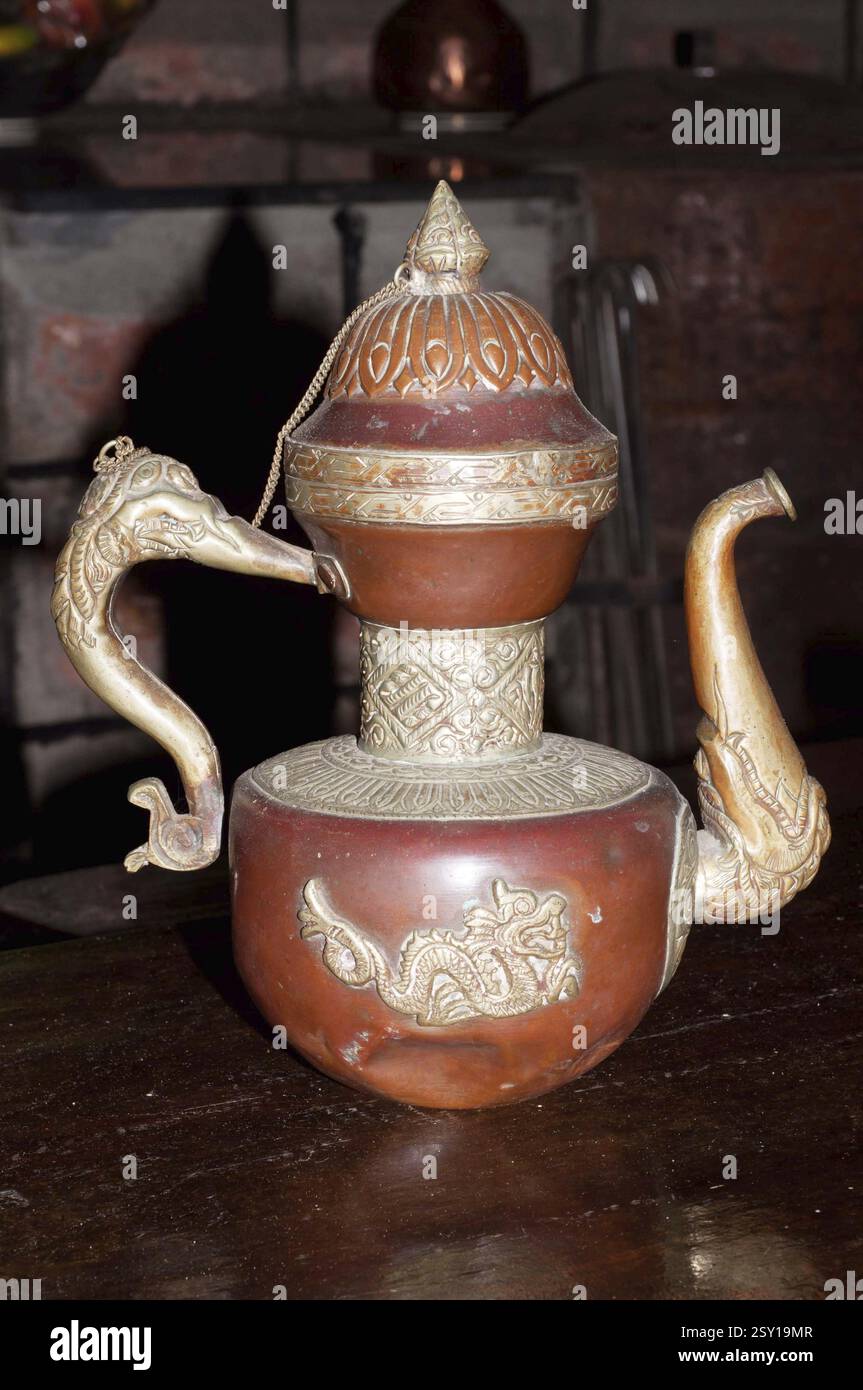Antique tea kettle, goa, india, asia Stock Photo - Alamy
