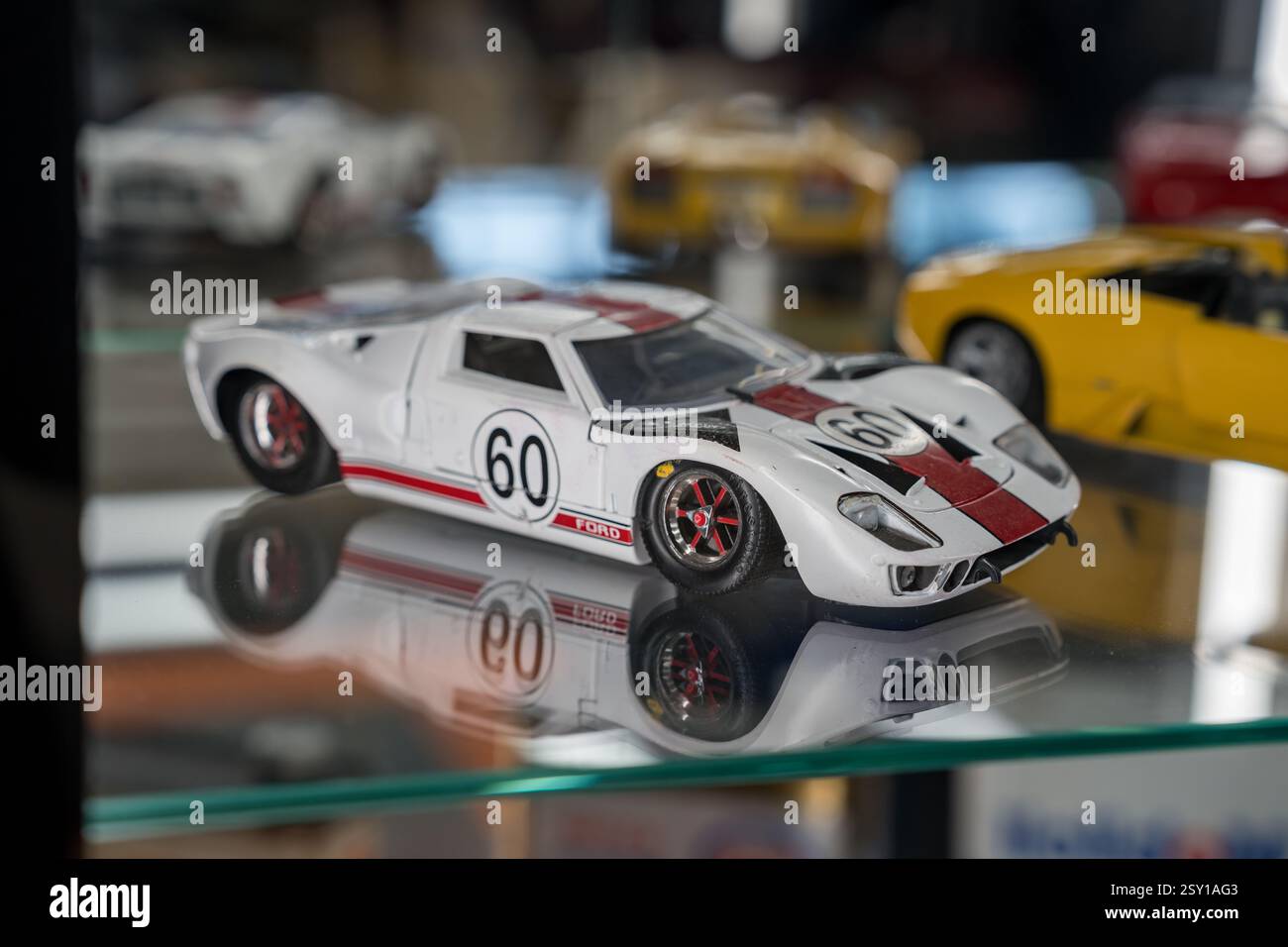 Classic racing car model showcases intricate design and craftsmanship ...