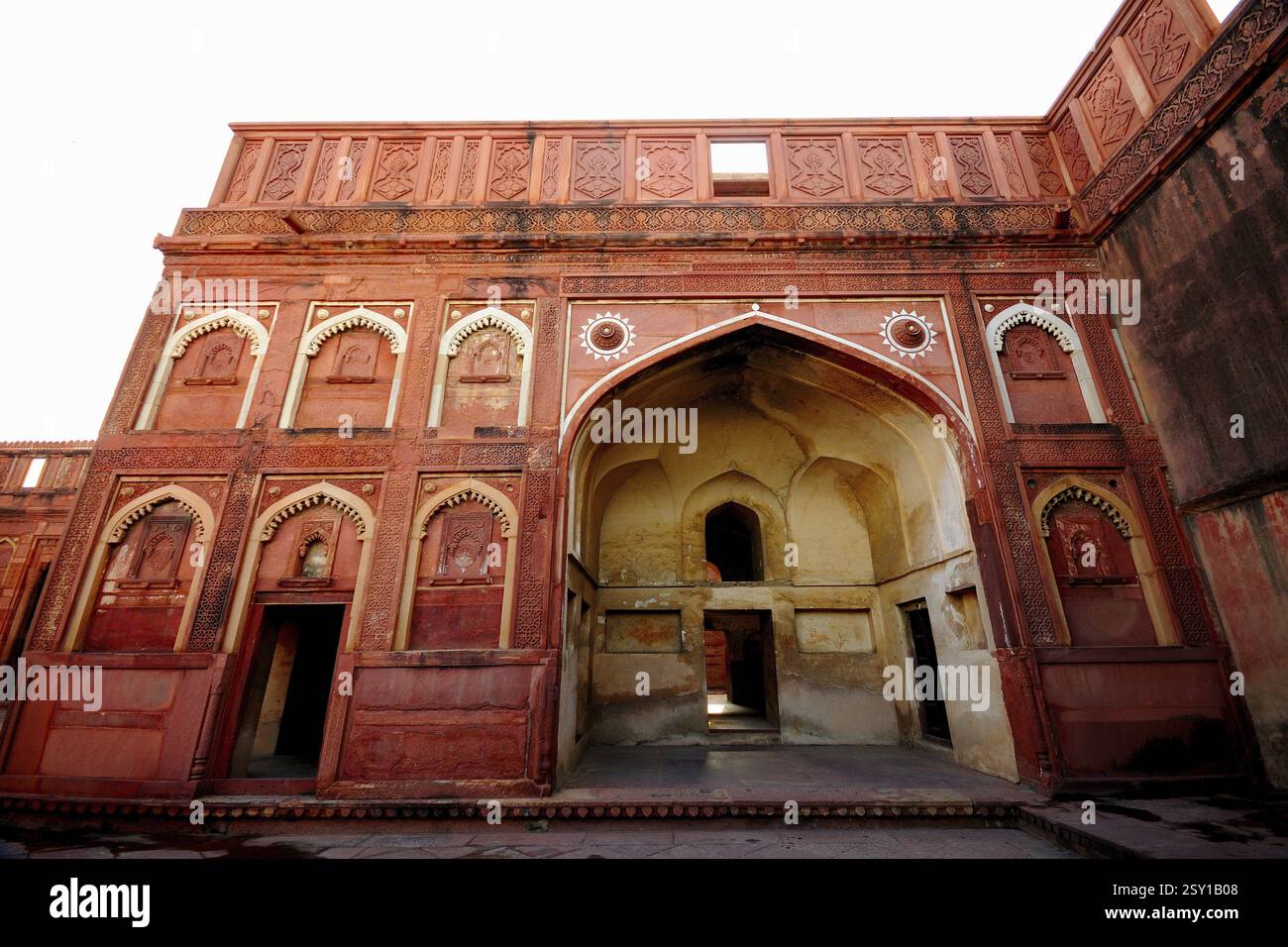 Agra fort inside, uttar pradesh, india, asia Stock Photo - Alamy