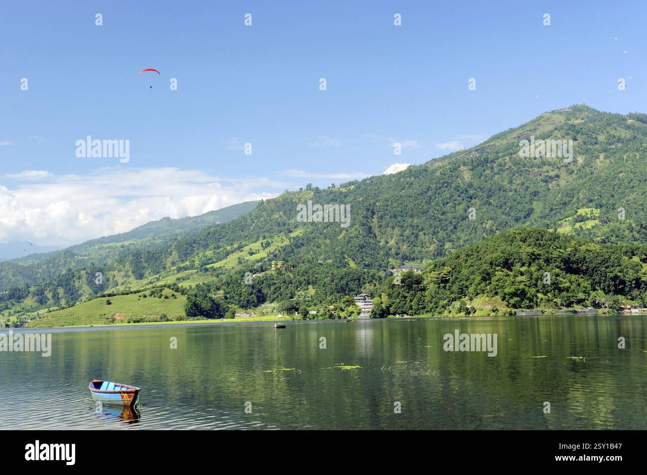 Boat in lake phewa, Pokhara, Nepal, Asia Stock Photo - Alamy