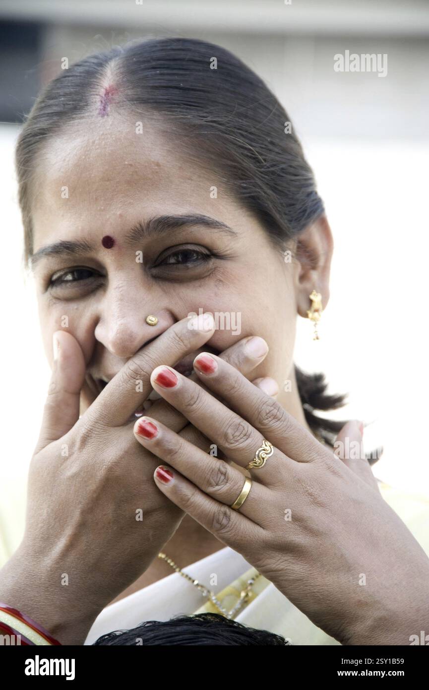 Women laughing India Asia MR#707c Stock Photo - Alamy