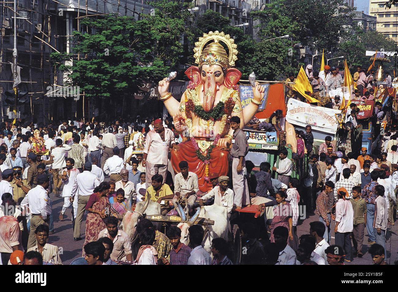 Ganesh festival procession, mumbai, maharashtra, india, asia Stock ...