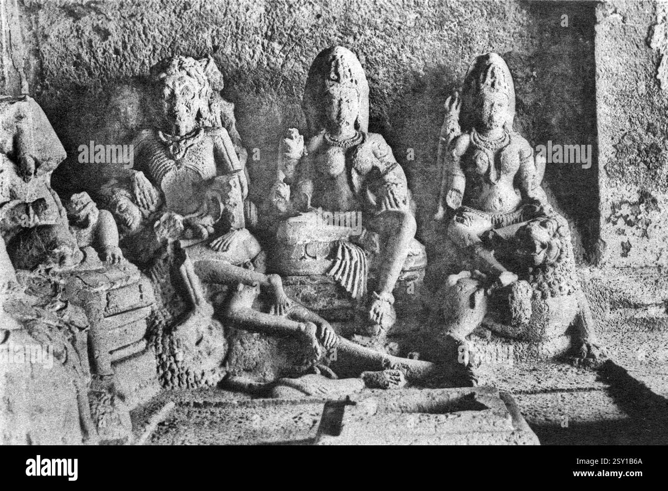 Sapta matrikas kala kali statue, ellora caves, aurangabad, maharashtra ...